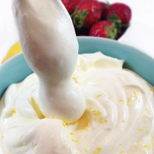 Easy Lemon Cream with Lemon Curd - Through Her Looking Glass