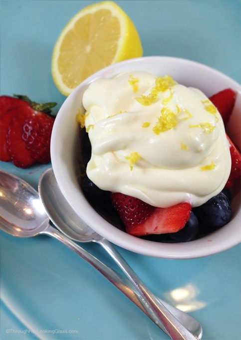 Easy Lemon Cream with Lemon Curd - Through Her Looking Glass