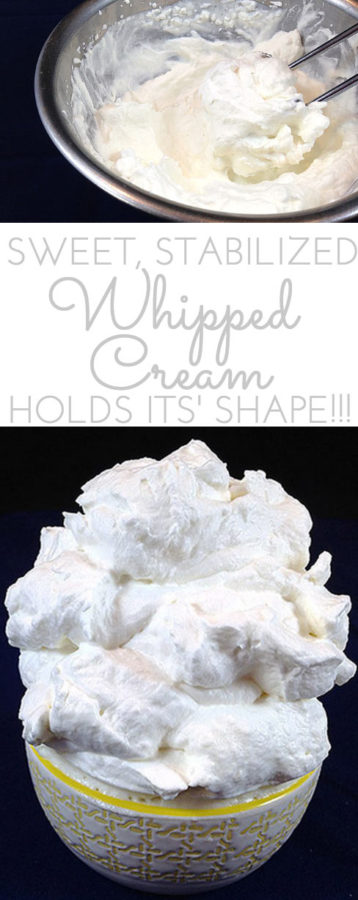 How to make sweet (Stabilized) Stiff Whipped Cream - Through Her ...