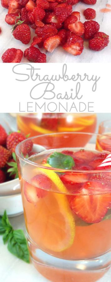 Strawberry Basil Lemonade - Through Her Looking Glass