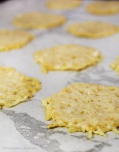 Easy Baked Parmesan Cheese Crisps - Through Her Looking Glass